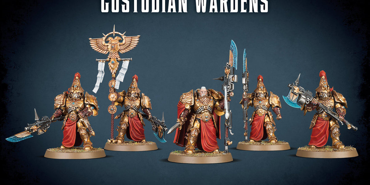Adeptus Custodes - Custodian Wardens (Including Shield Captain and Vex ...